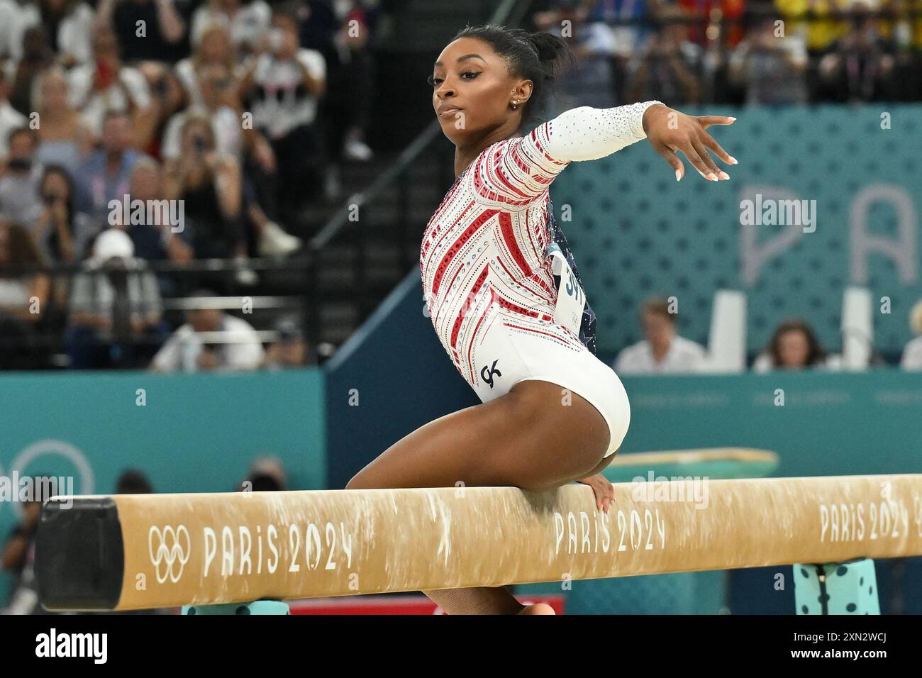 Simone Biles of the United States performs during Artistic Gymnastics ...
