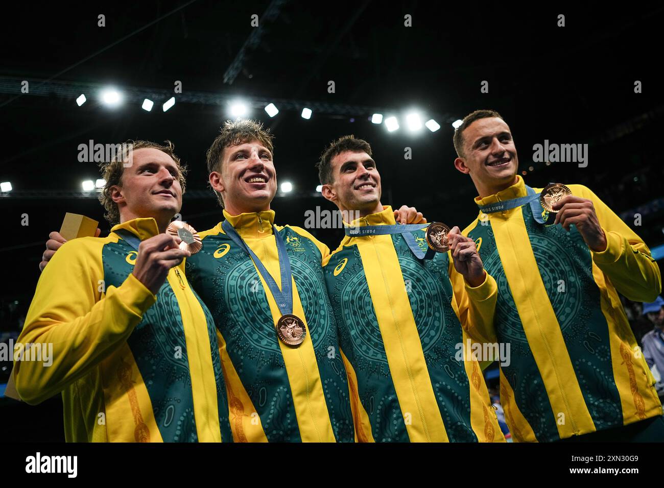 Paris, France. 30th July, 2024. Olympic Games, Paris 2024, 4 x 200 m ...