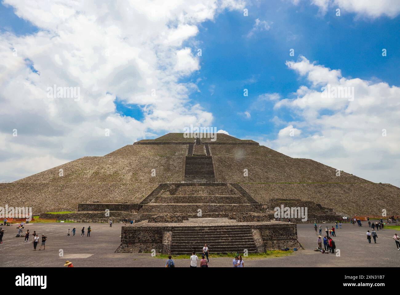 Pyramid of the Sun in San Juan Teotihuacan Mexico in the Archaeological ...