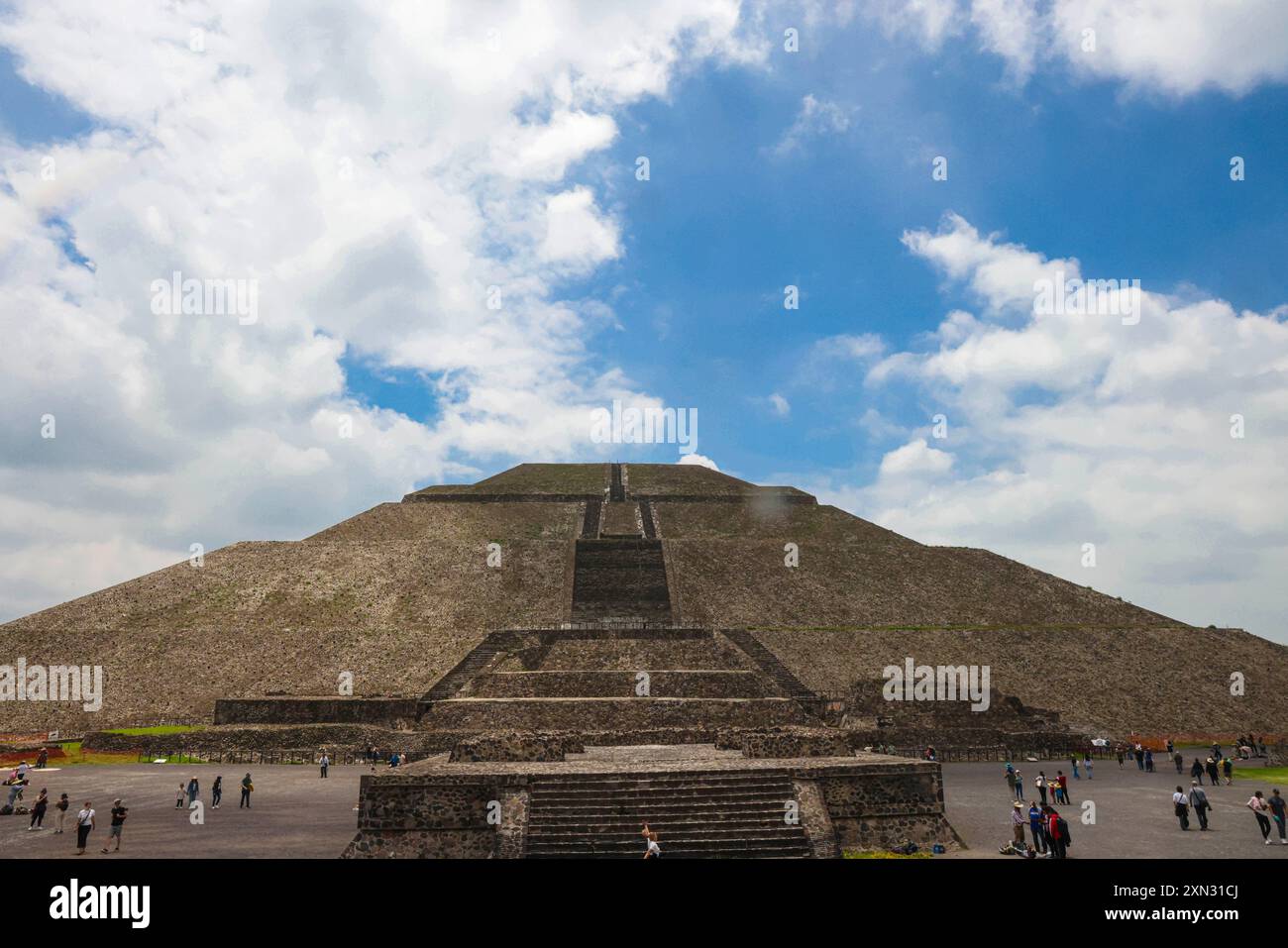 Pyramid of the Sun in San Juan Teotihuacan Mexico in the Archaeological ...