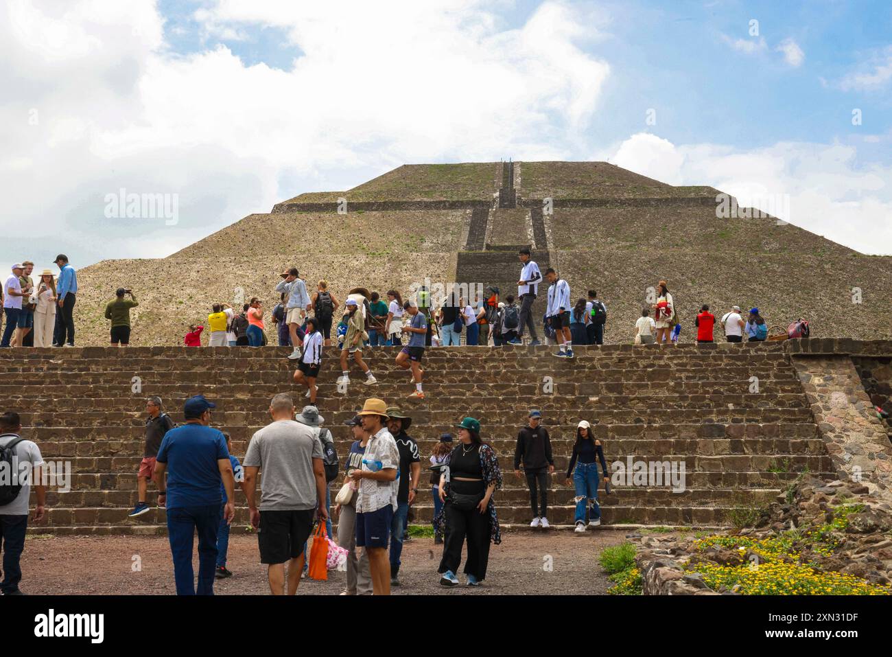 Pyramid of the Sun in San Juan Teotihuacan Mexico in the Archaeological ...