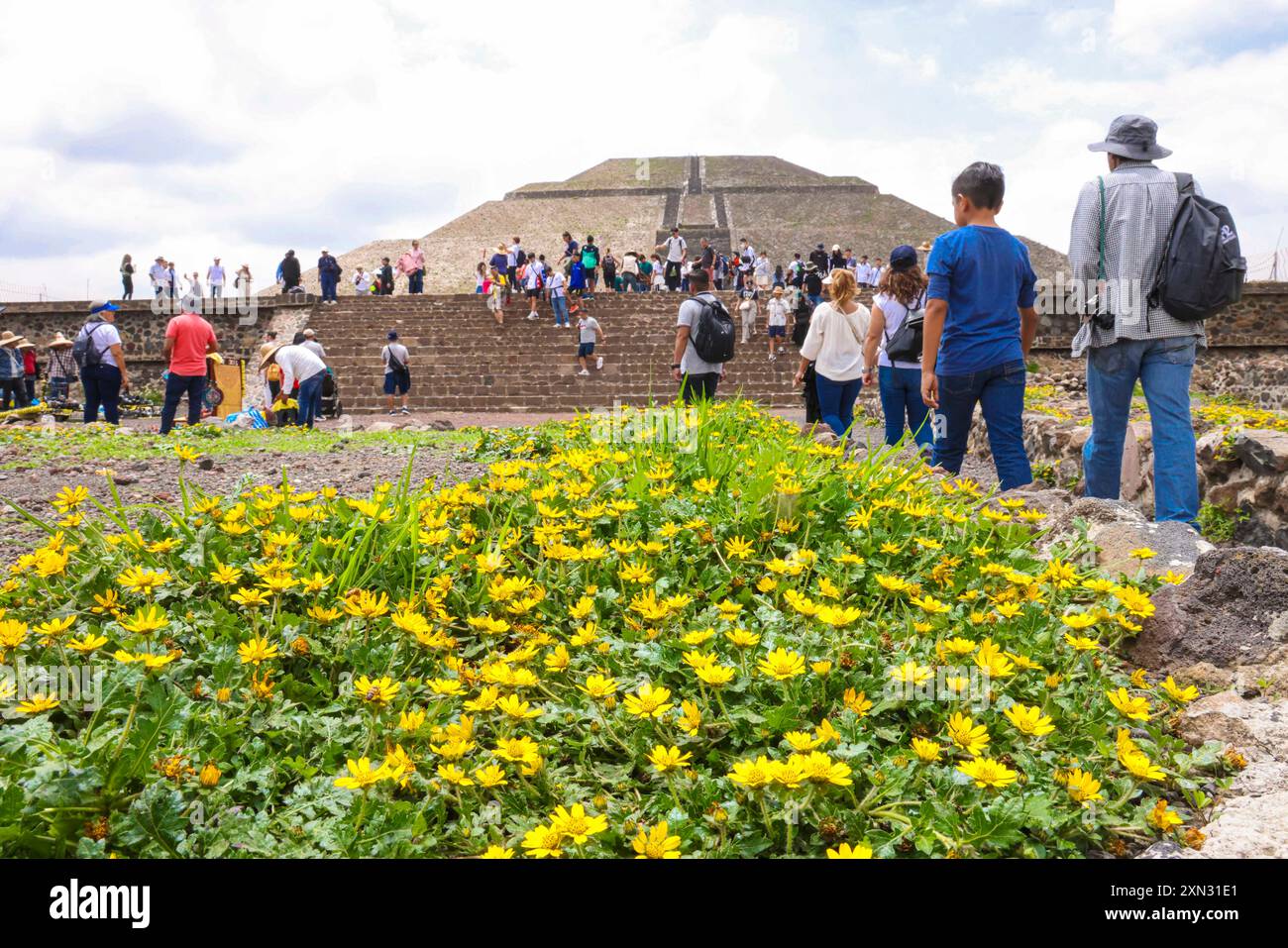 Pyramid of the Sun in San Juan Teotihuacan Mexico in the Archaeological ...