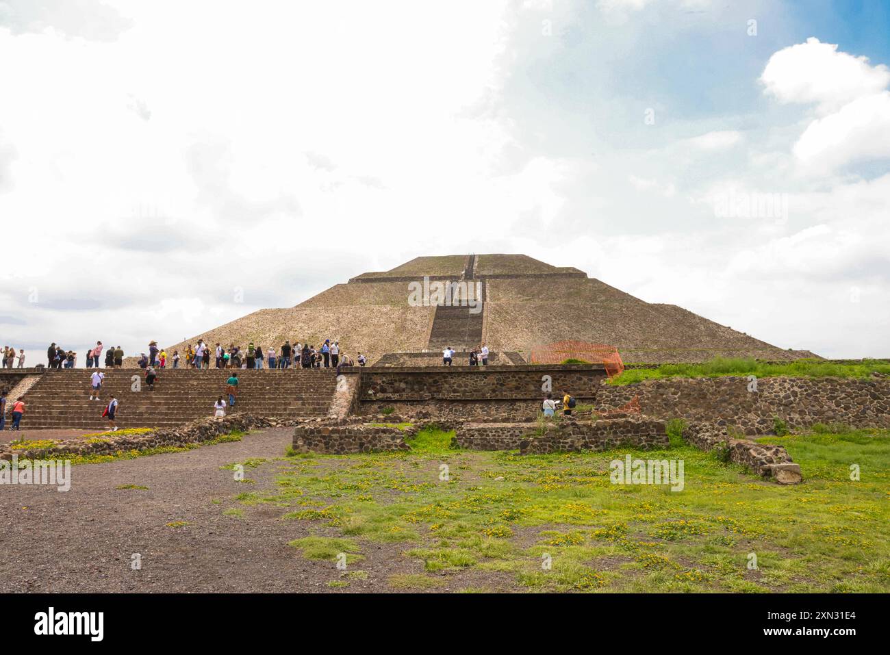 Pyramid of the Sun in San Juan Teotihuacan Mexico in the Archaeological ...