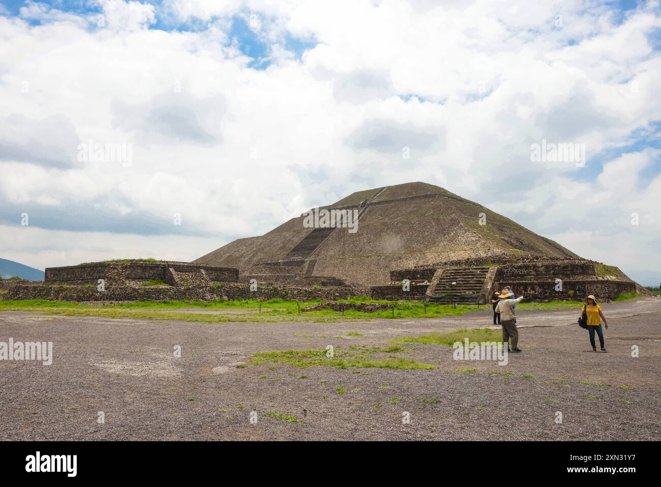 Pyramid of the Sun in San Juan Teotihuacan Mexico in the Archaeological ...