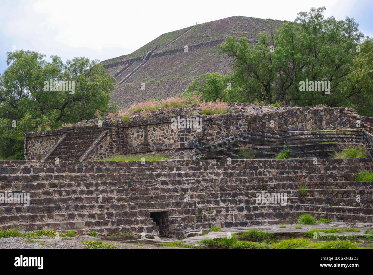 Pyramid of the Sun in San Juan Teotihuacan Mexico in the Archaeological ...