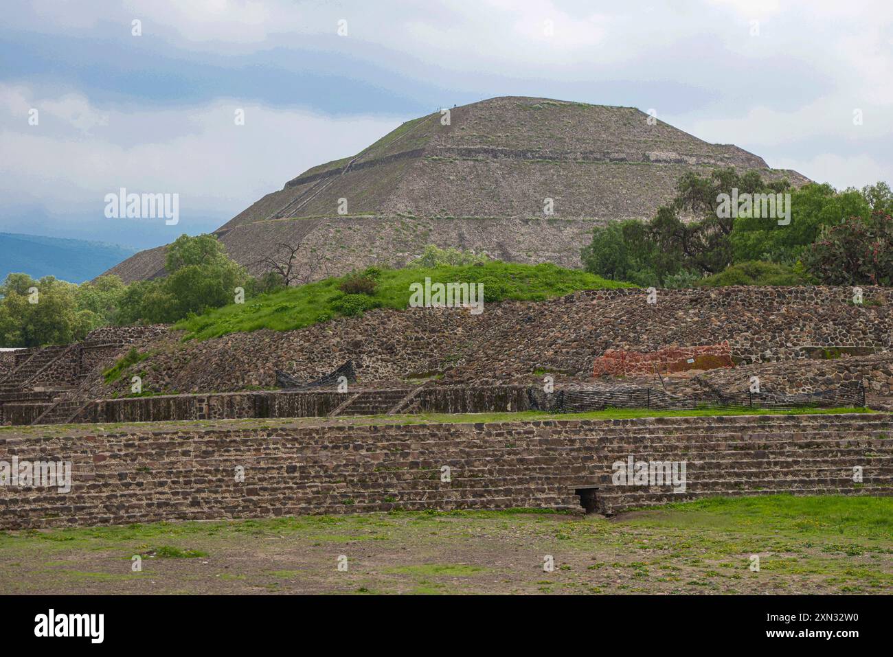 Pyramid of the Sun in San Juan Teotihuacan Mexico in the Archaeological ...