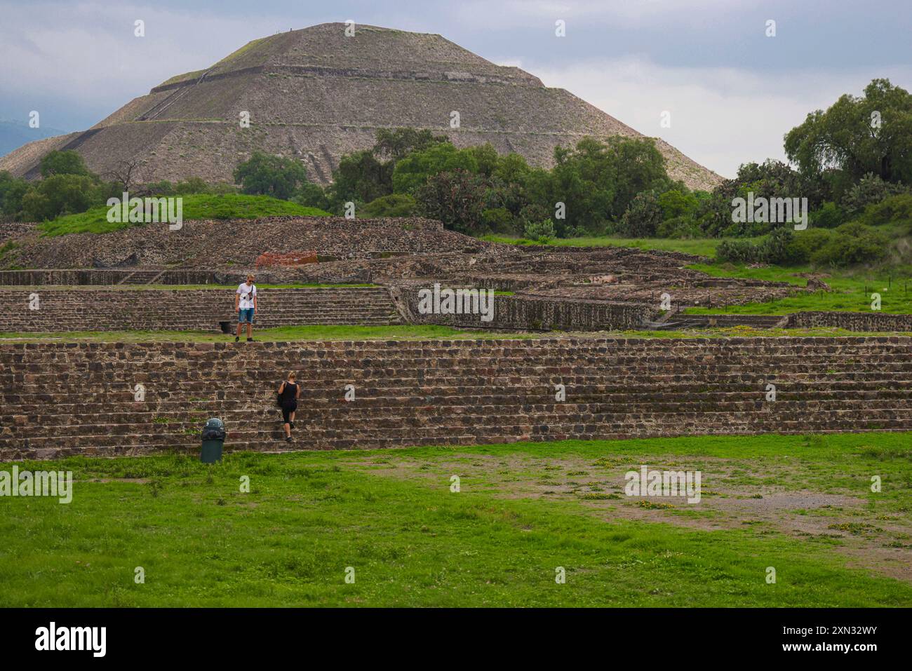 Pyramid of the Sun in San Juan Teotihuacan Mexico in the Archaeological ...