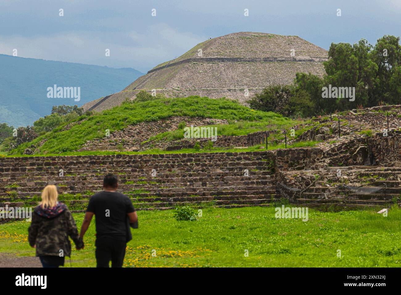 Pyramid of the Sun in San Juan Teotihuacan Mexico in the Archaeological ...