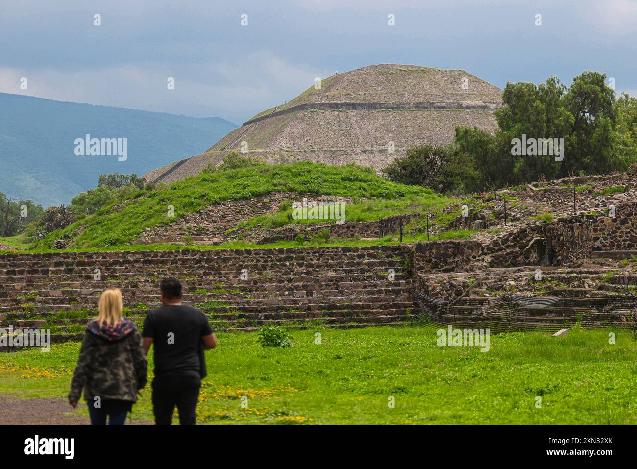 Pyramid of the Sun in San Juan Teotihuacan Mexico in the Archaeological ...