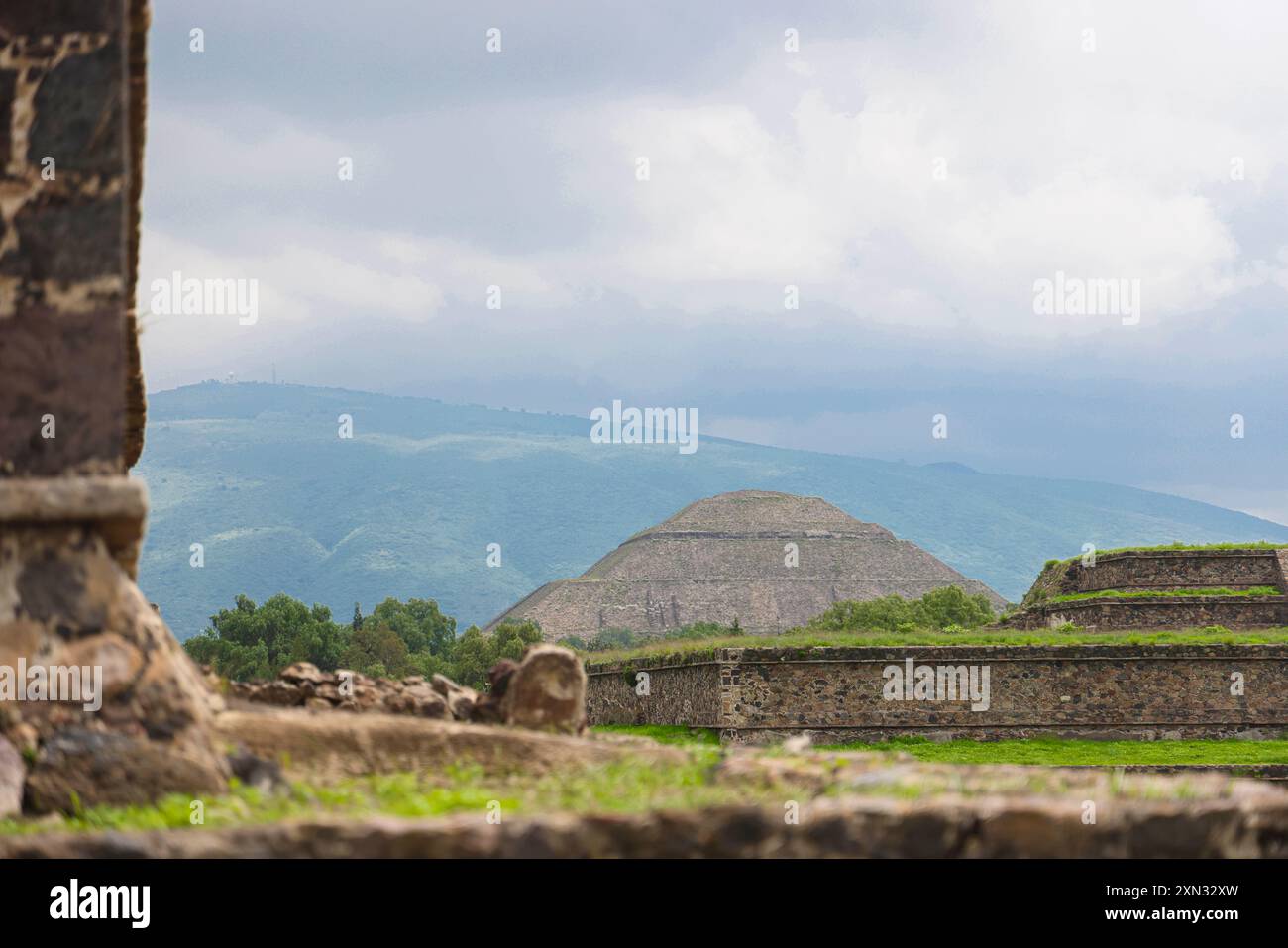 Pyramid of the Sun in San Juan Teotihuacan Mexico in the Archaeological ...