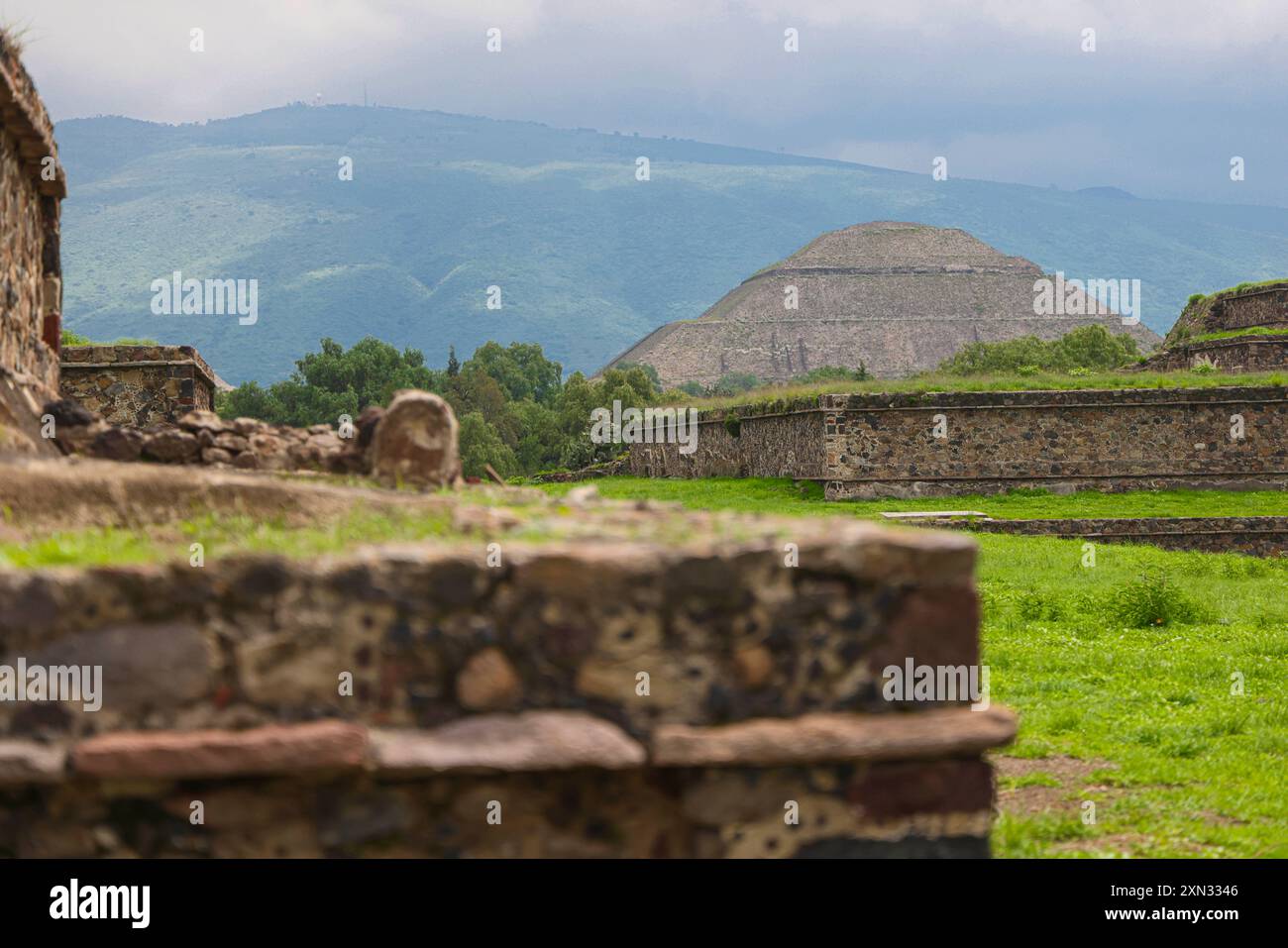 Pyramid of the Sun in San Juan Teotihuacan Mexico in the Archaeological ...