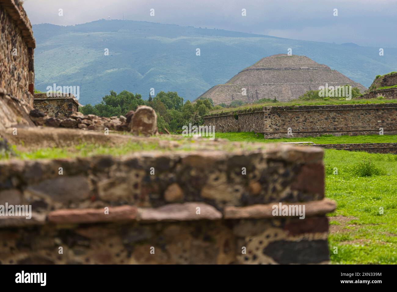 Pyramid of the Sun in San Juan Teotihuacan Mexico in the Archaeological ...
