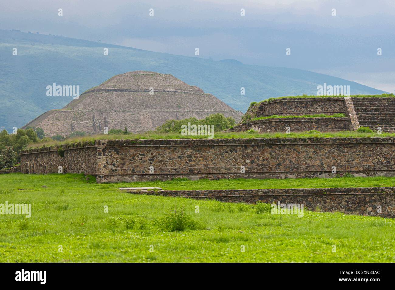Pyramid of the Sun in San Juan Teotihuacan Mexico in the Archaeological ...