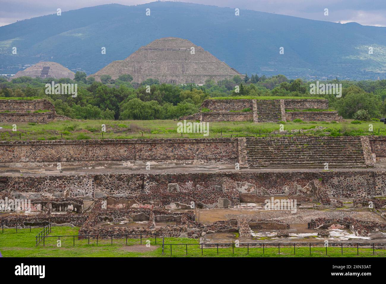 Pyramid of the Sun in San Juan Teotihuacan Mexico in the Archaeological ...