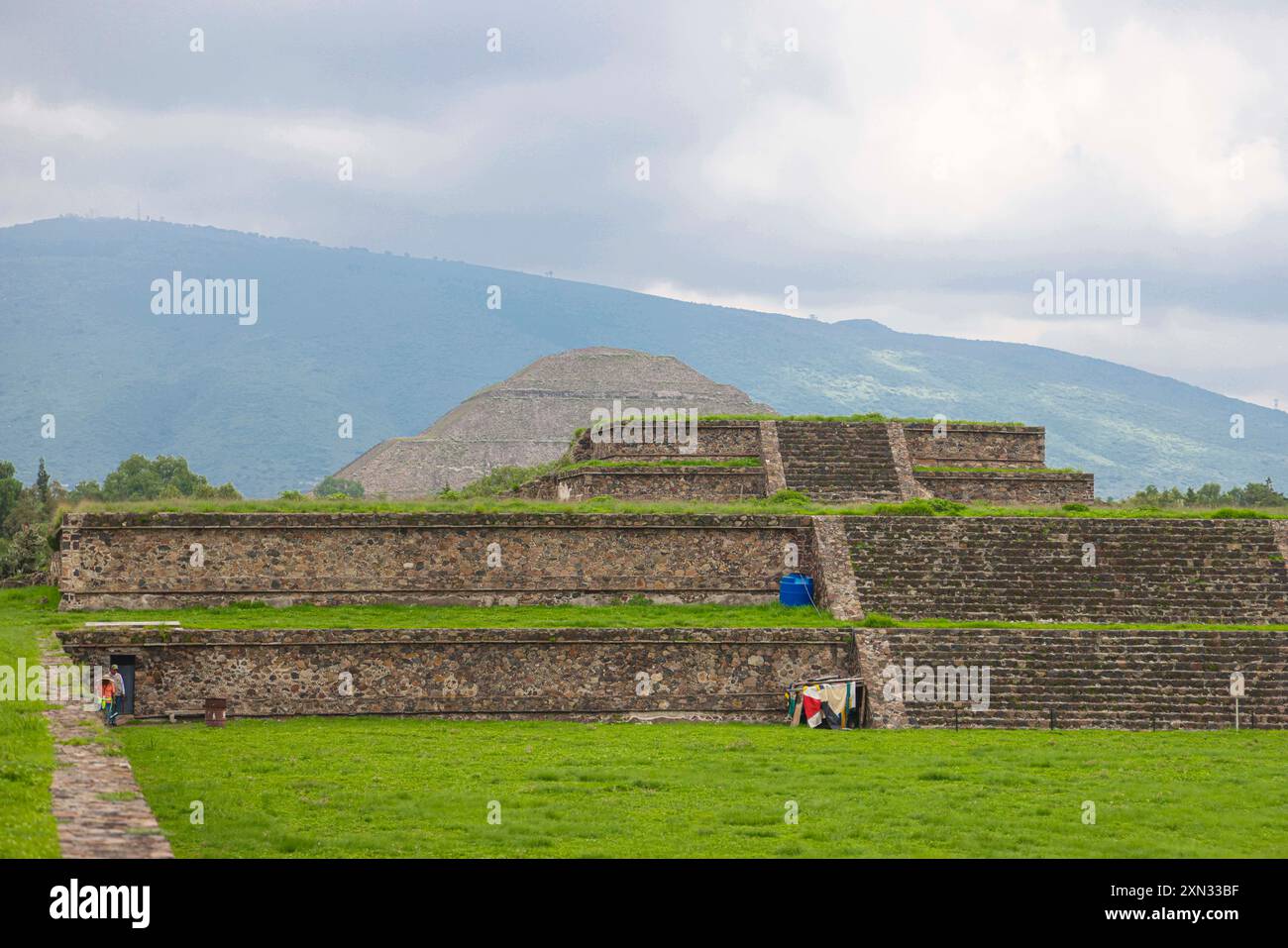 Pyramid of the Sun in San Juan Teotihuacan Mexico in the Archaeological ...