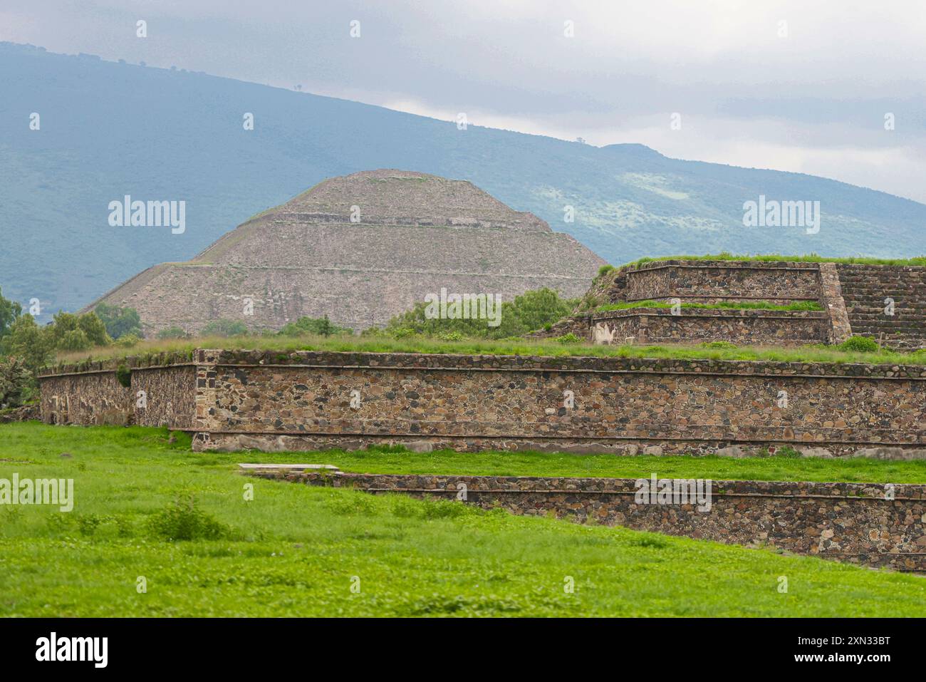 Pyramid of the Sun in San Juan Teotihuacan Mexico in the Archaeological ...