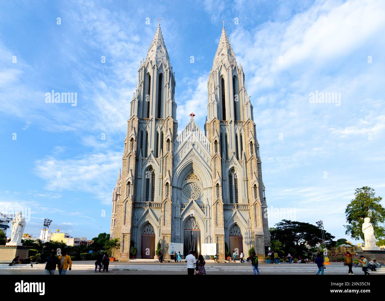 magnificent St. Philomena's Basilica church in Mysore, India Stock ...