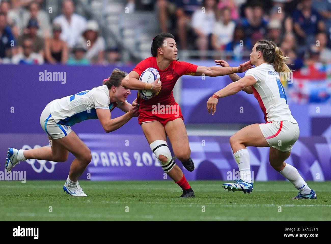 Paris, France. 30th July, 2024. Chen Keyi (C) of team China vies for ...