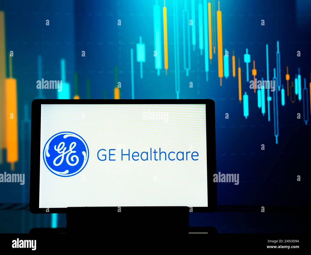 Germany - July 30, 2024: In this photo illustration, GE HealthCare ...
