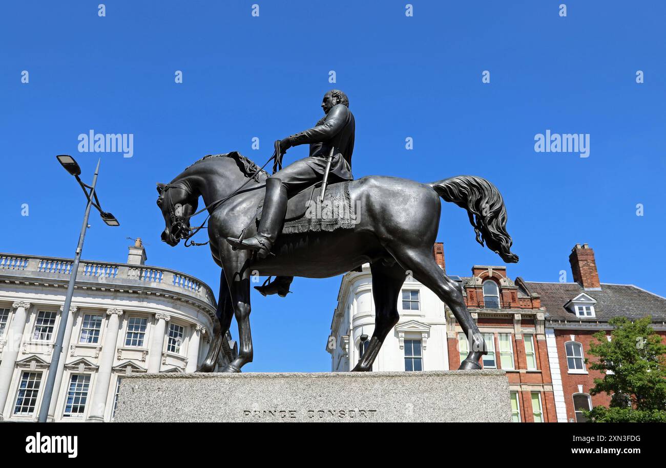 Equestrian statue of Prince Albert at Queens Square in Wolverhampton ...
