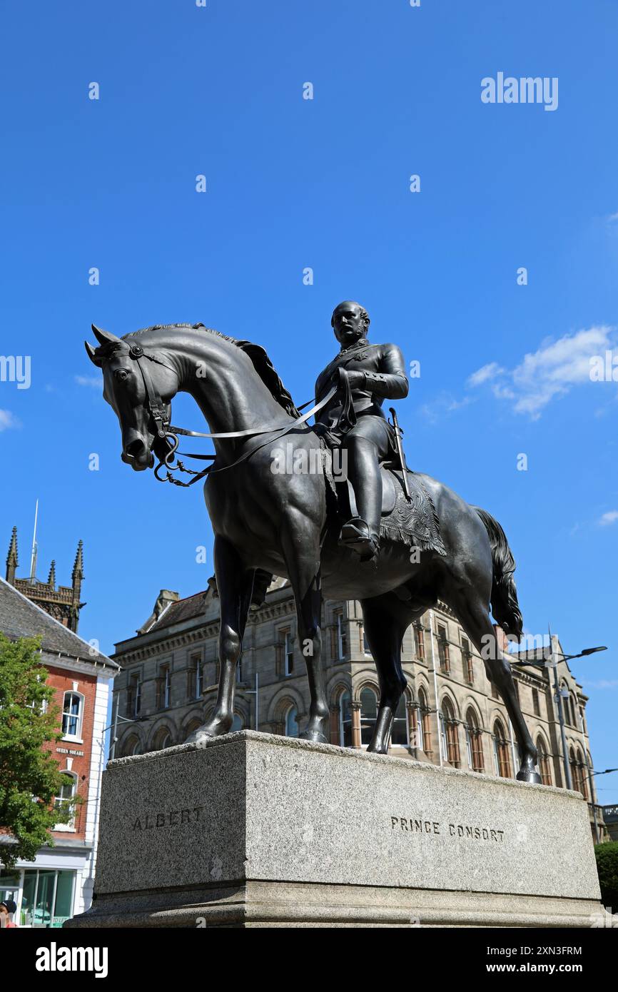Equestrian statue of Prince Albert at Queens Square in Wolverhampton ...