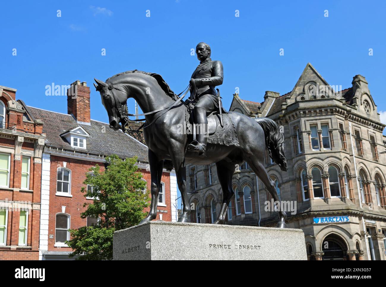 Equestrian statue of Prince Albert at Queens Square in Wolverhampton ...