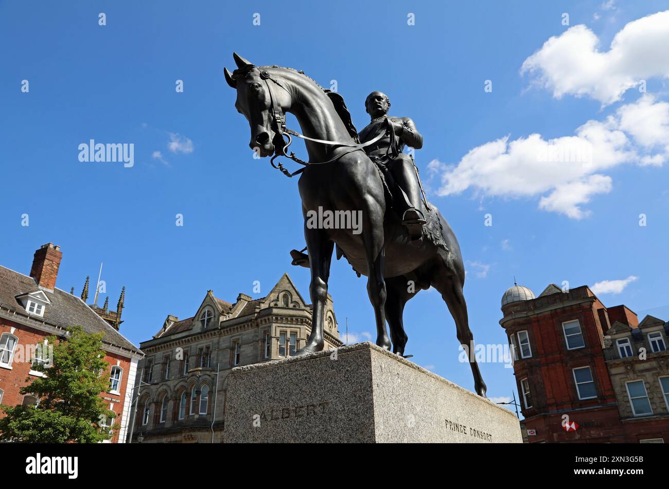 Equestrian statue of Prince Albert at Queens Square in Wolverhampton ...