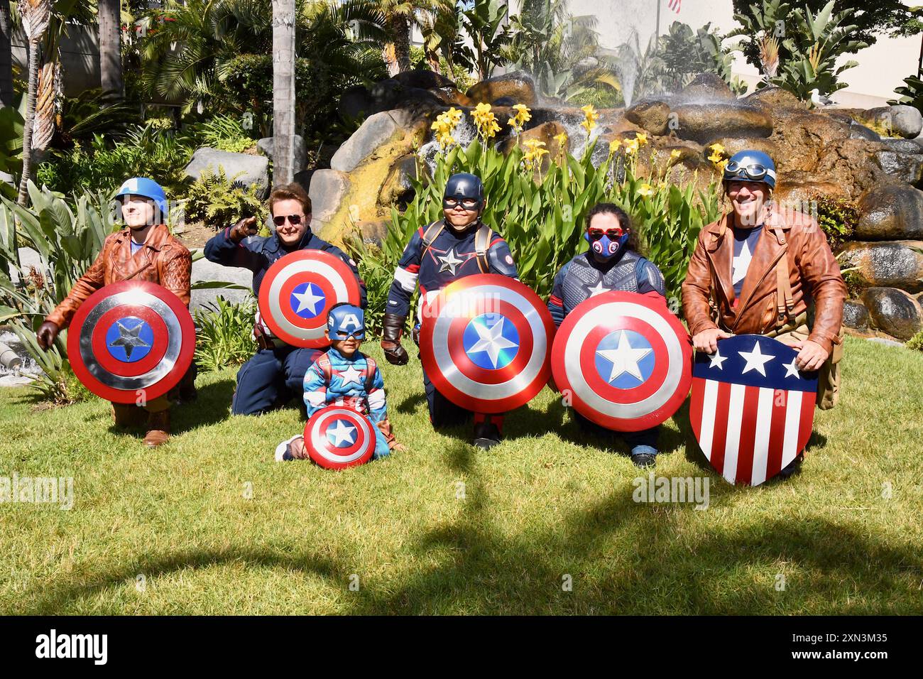 Cosplayers pose on Day 2 of San Diego Comic Con International held on ...