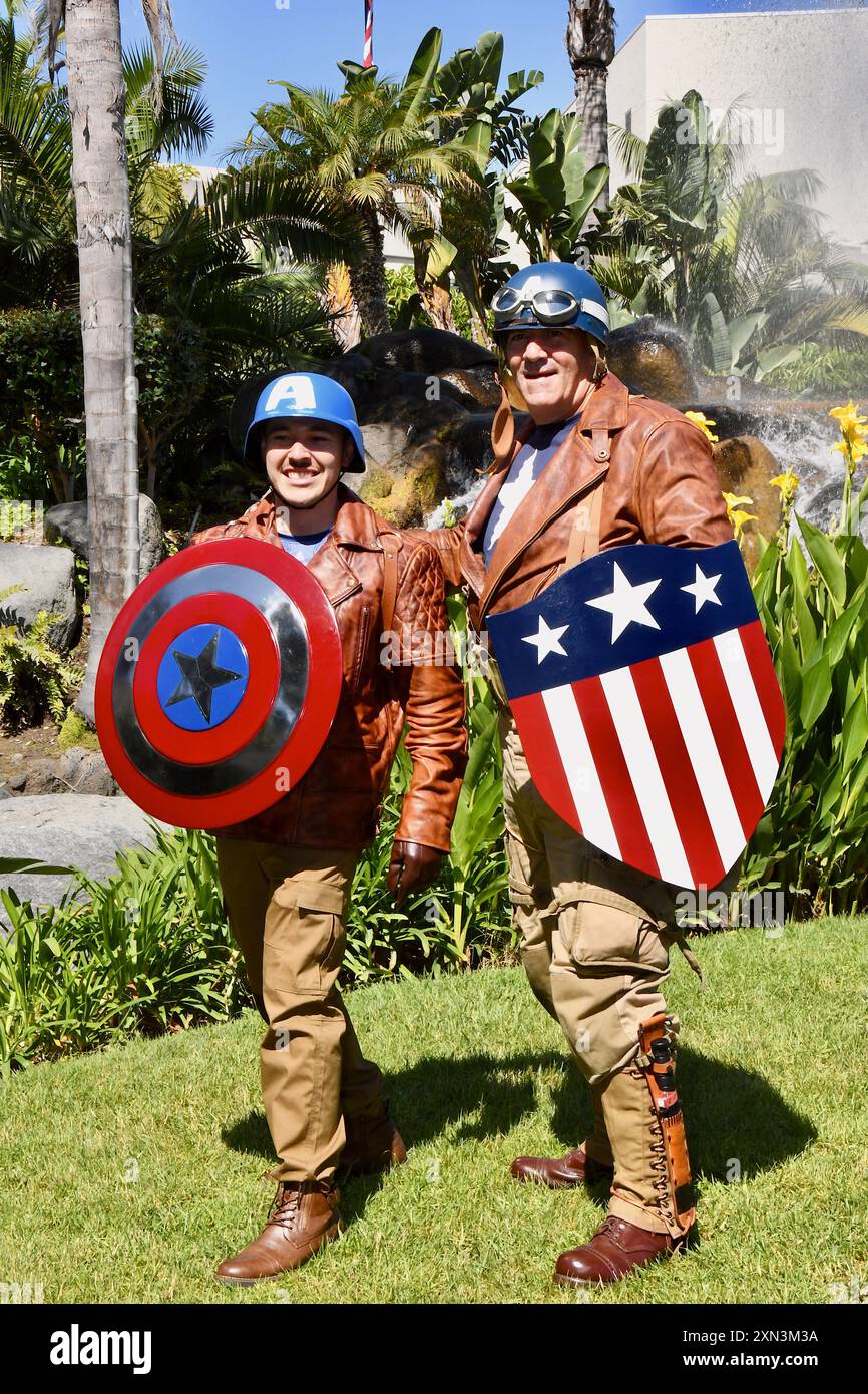 Cosplayers pose on Day 2 of San Diego Comic Con International held on ...