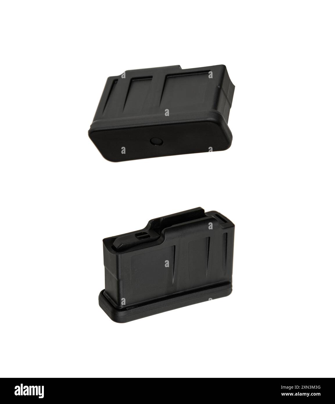 Clip for a rifle or carbine. Ammunition for weapons. Isolate on a white ...