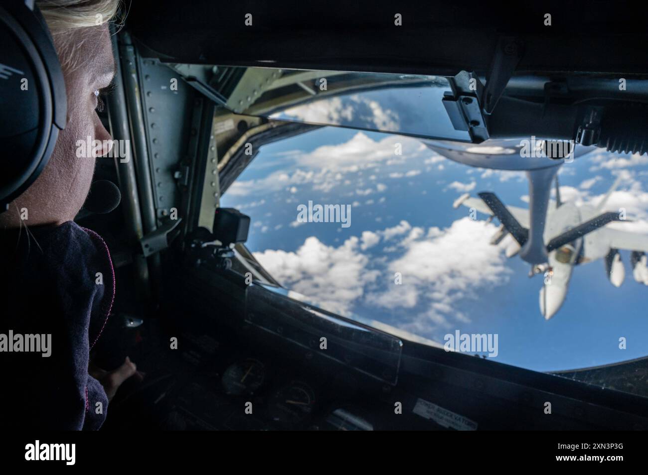 U.S. Air Force Tech. Sgt. Teresa Hoffman, a boom operator with the 63rd ...