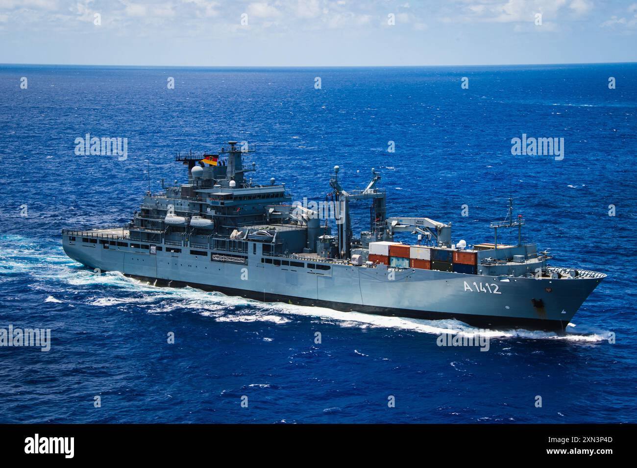 German navy Berlin-class replenishment ship FGS Frankfurt am Main ...