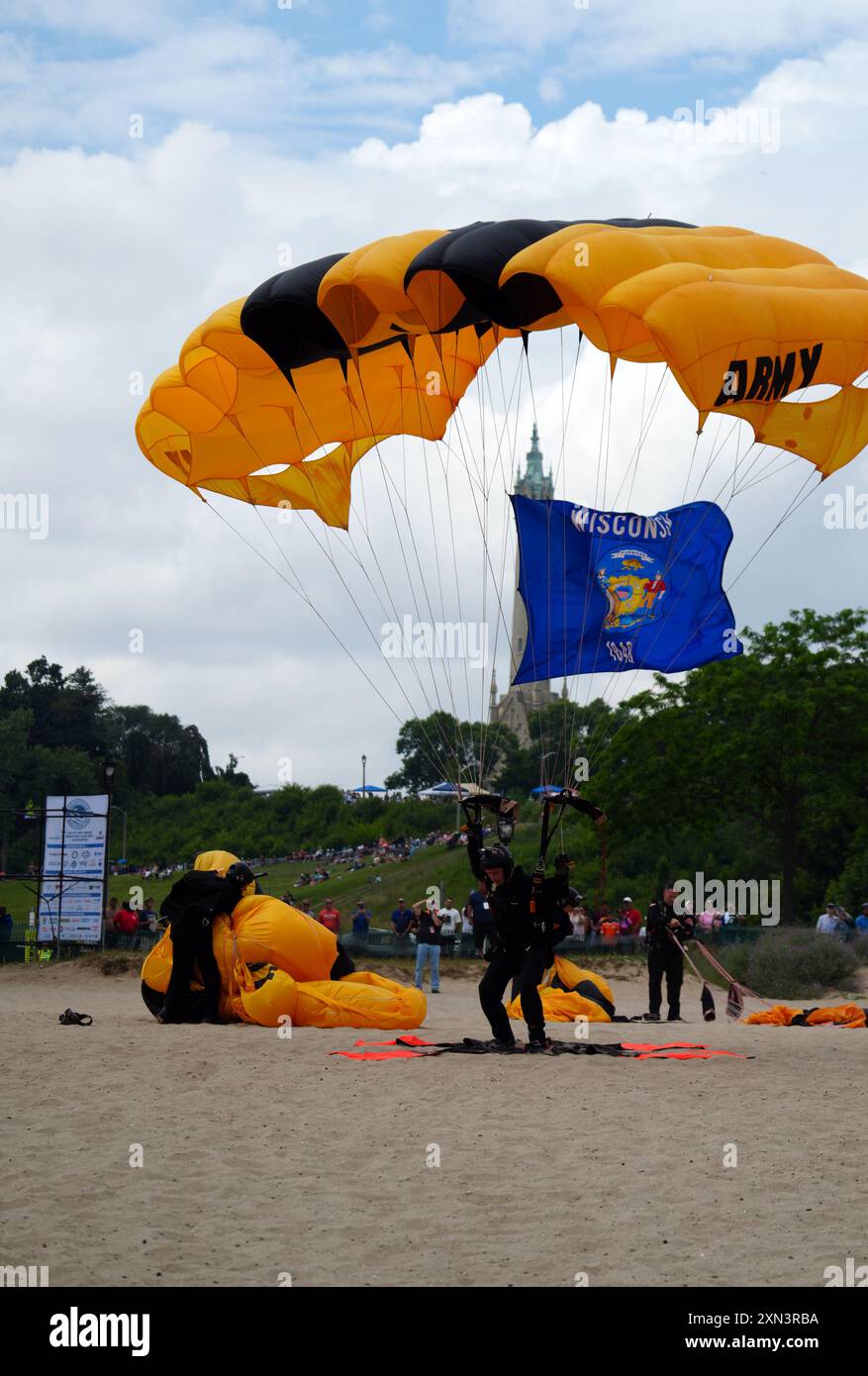 Sgt. 1st Class Michael Heath of the United States Army Parachute Team ...