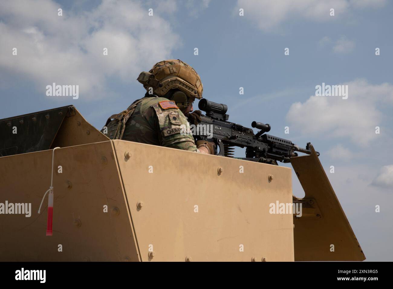 Texas Army National Guard Soldier Spc. Chumbley, a cavalry gun crewman ...