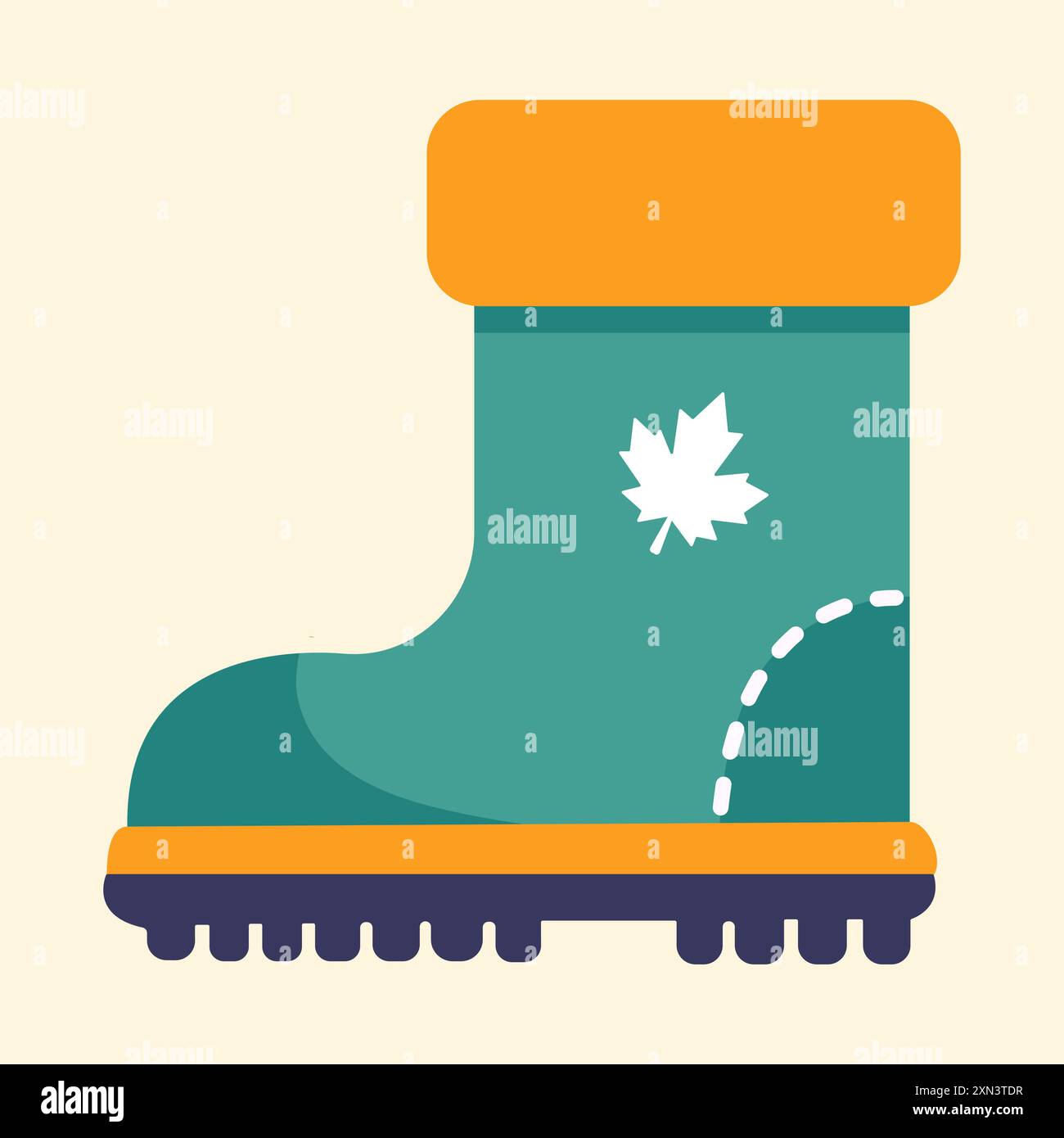 Rubber boots. Vector illustration in flat style Stock Vector Image ...