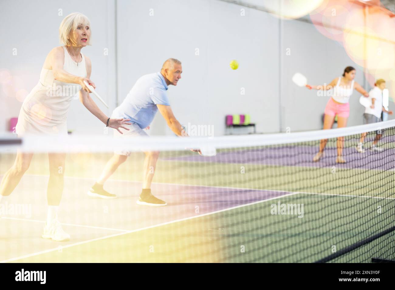 People playing pickleball hi-res stock photography and images - Alamy