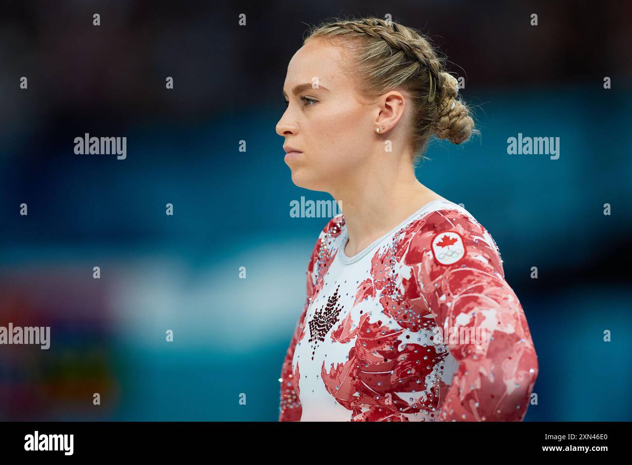 Elsabeth Black of Team Canada smiles during the Artistic Gymnastics ...