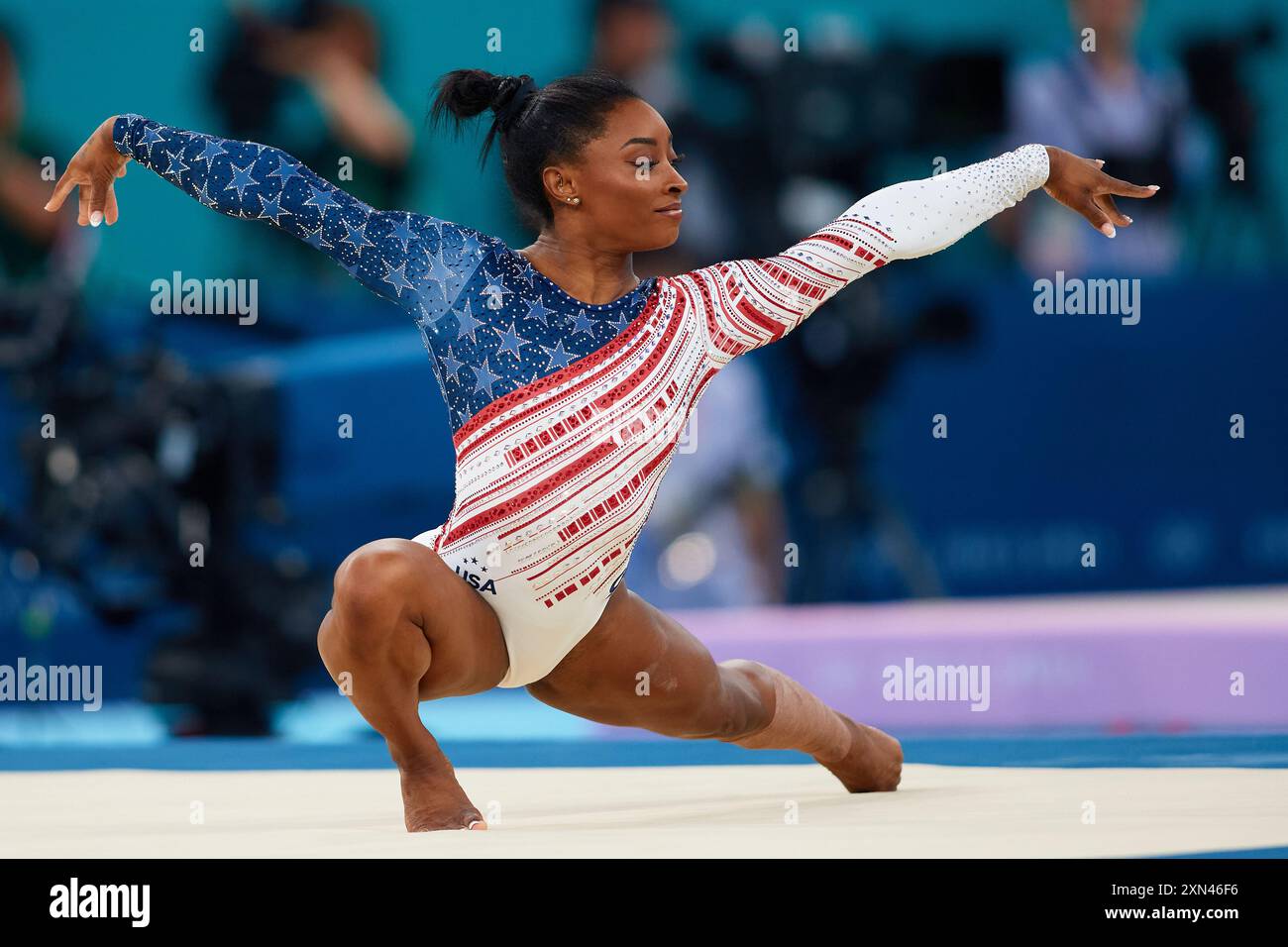 Simone Biles of Team United States competes on the Floor during the ...