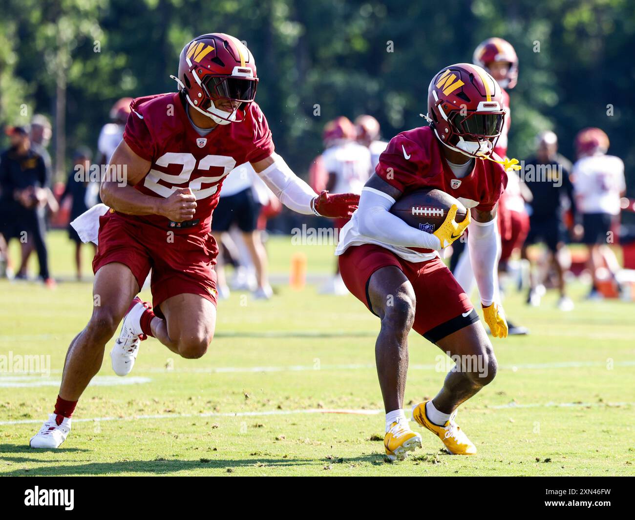 Washington Commanders safety Jeremy Reaves (39) and safety Darrick ... Washington Commanders safety Jeremy Reaves (39) and safety Darrick ...