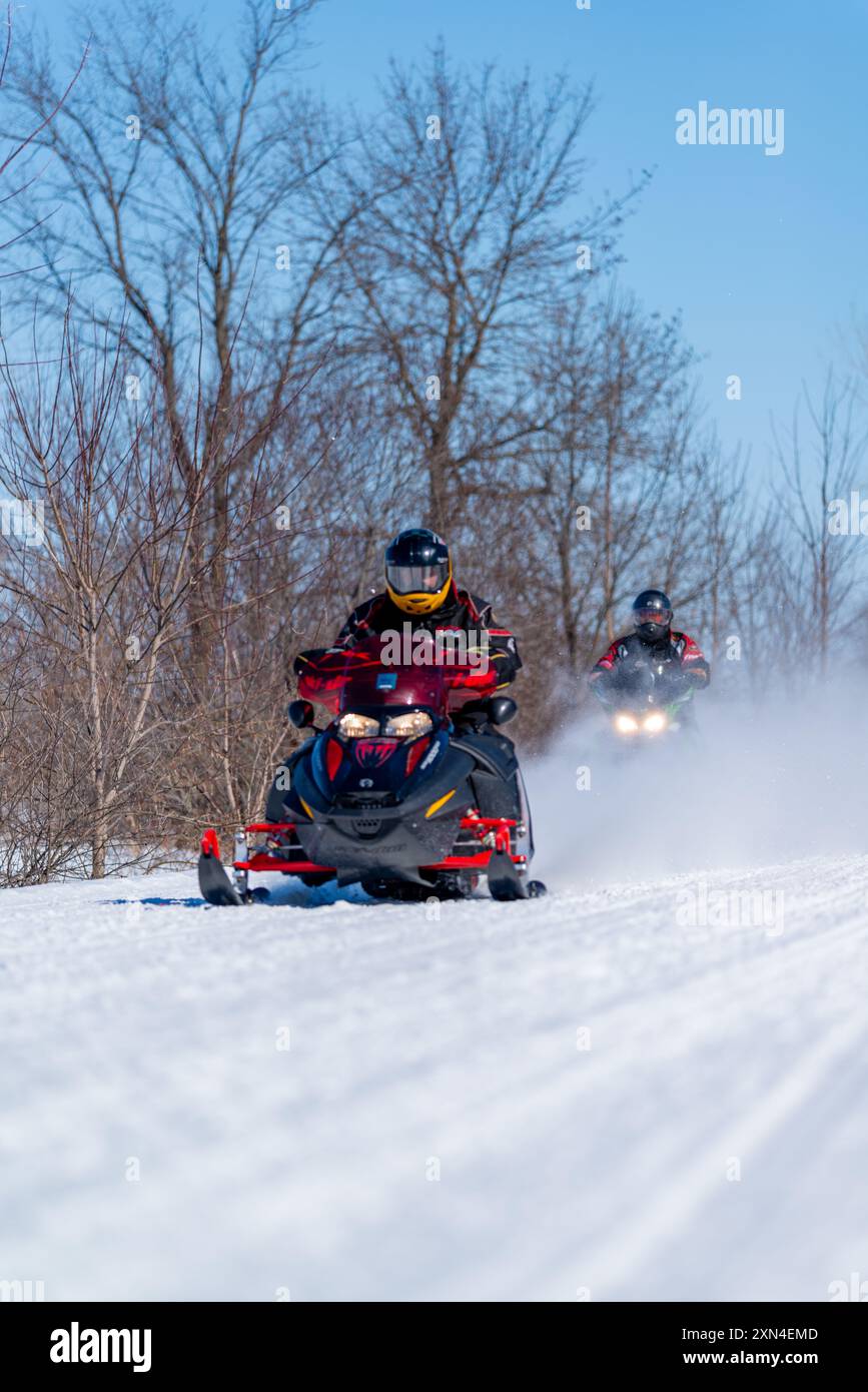 Snowmobilers sports hi-res stock photography and images - Alamy
