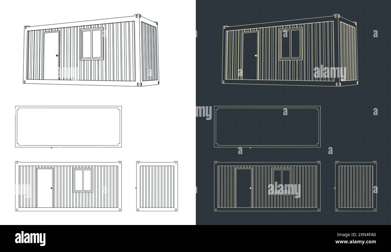 Temporary prefab container house for construction worker technical ...