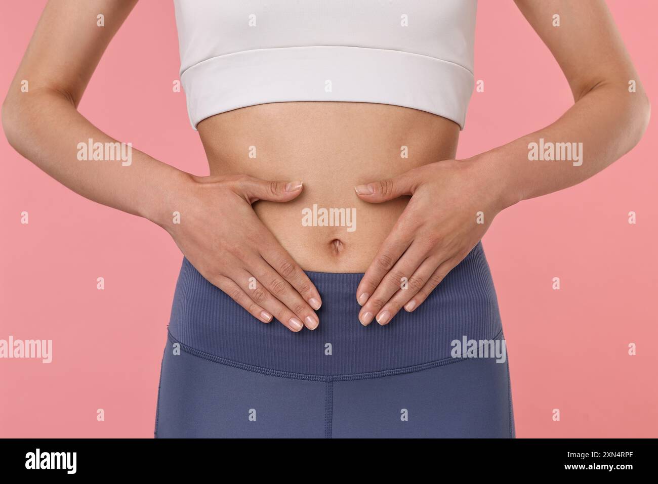 Healthy digestion woman touching hi-res stock photography and images ...