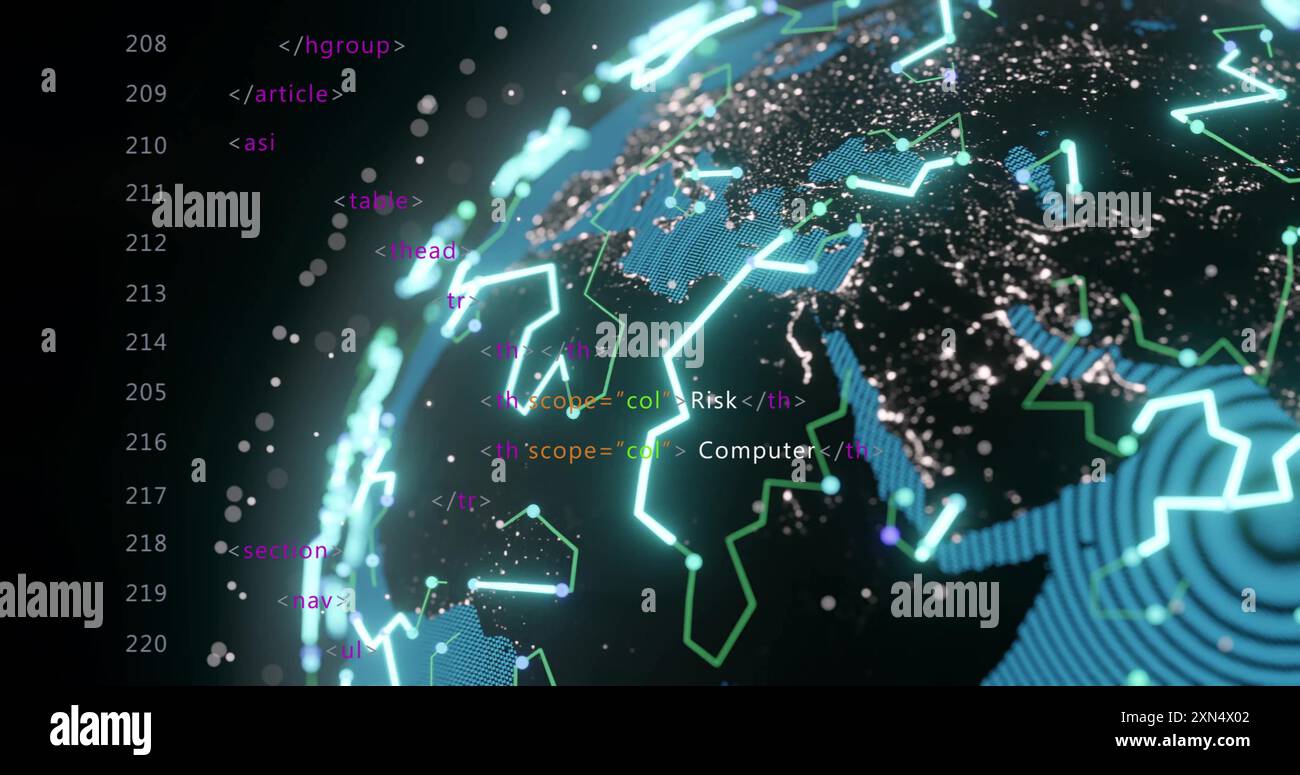 Digital data globe hi-res stock photography and images - Alamy
