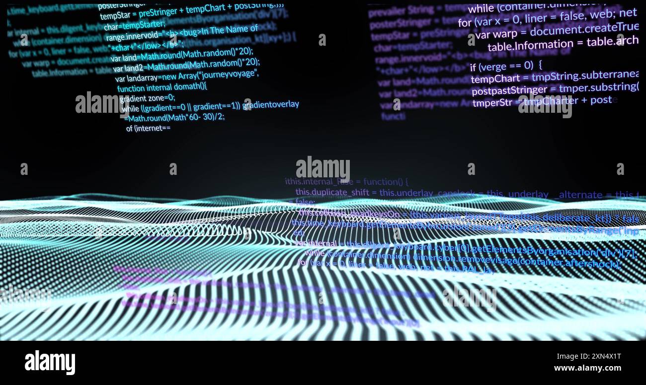 Image of digital data processing over mesh of connections Stock Photo ...