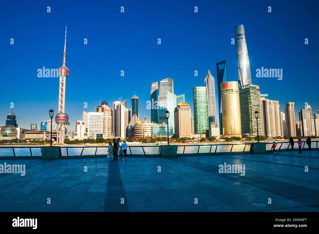 The usually packed Shanghai Bund walkway empty because of the ...