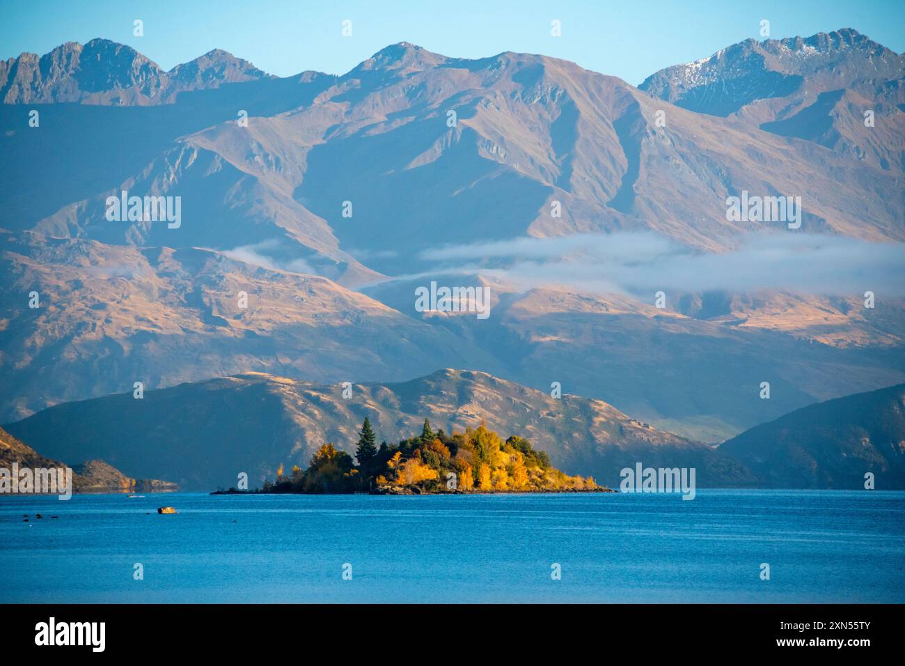 Ruby Island on Lake Wanaka - New Zealand Stock Photo - Alamy