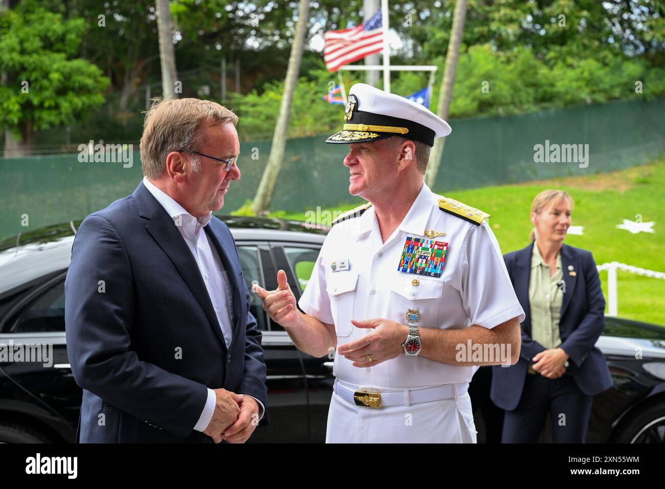 Honolulu, USA. 30th July, 2024. Defence Minister Boris Pistorius (l ...