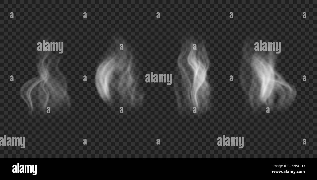 Set of wavy steam on water, tea, coffee, food Stock Vector Image & Art ...