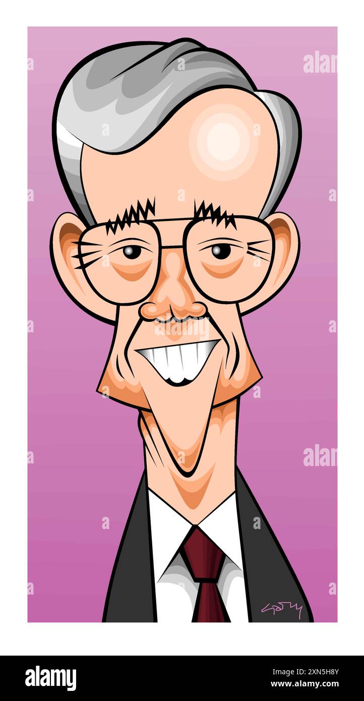 Illustration of the US astrophysicist and cosmologist John Mather (born ...