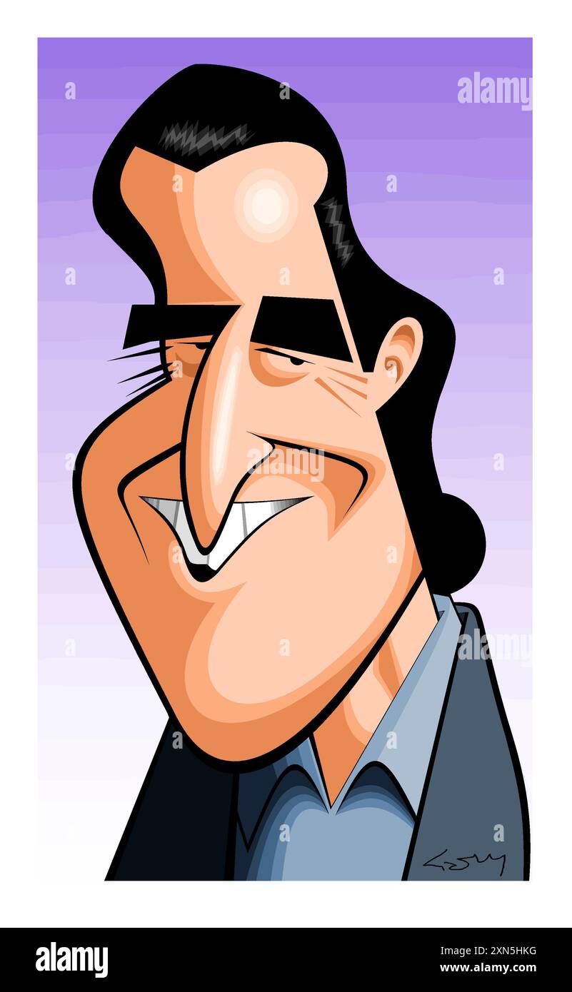 Illustration of the US geneticist Craig Mello (born 1960). Mello is ...